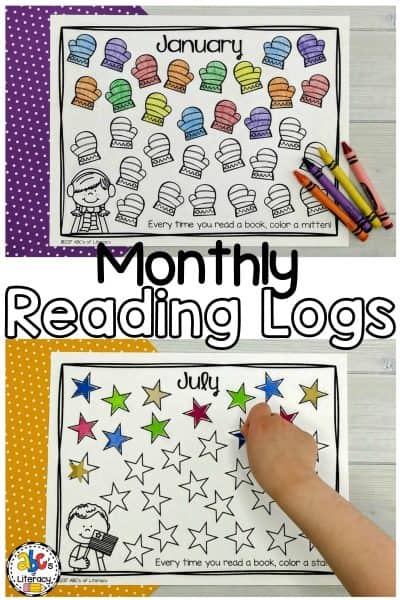 Printable Monthly Reading Logs To Motivate and Encourage Kids To Read