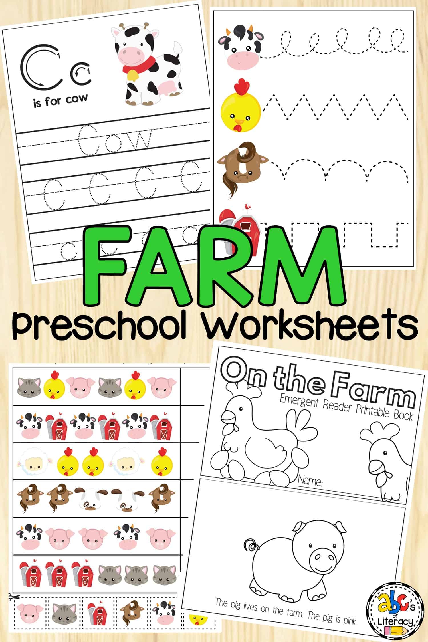 Free Printable Worksheets For Preschool Kindergarten Farm Theme