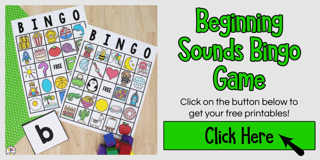 Beginning Sounds Bingo Game: Phonics Activity for Kids