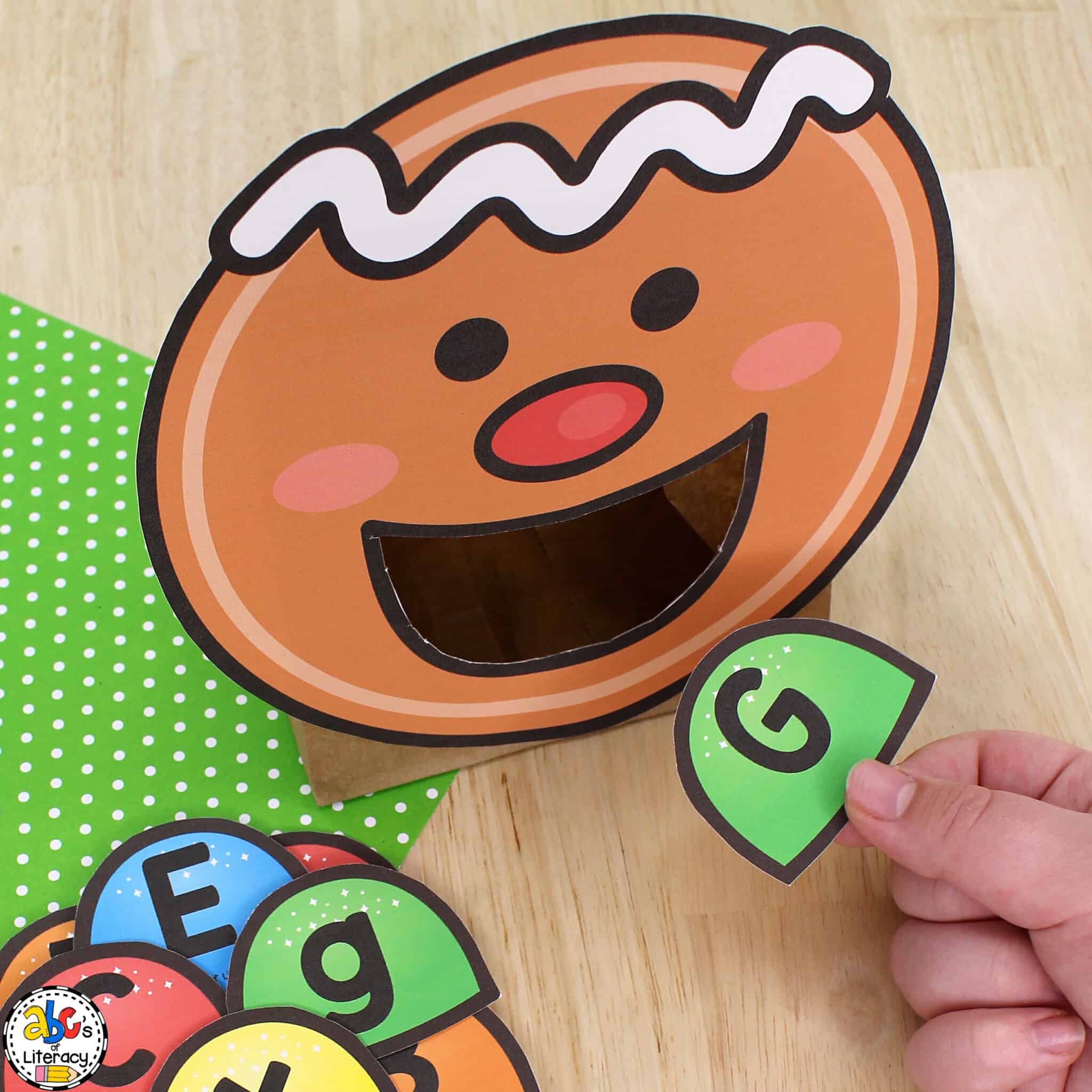 Gingerbread Man Letter Recognition Activity for Pre-Readers