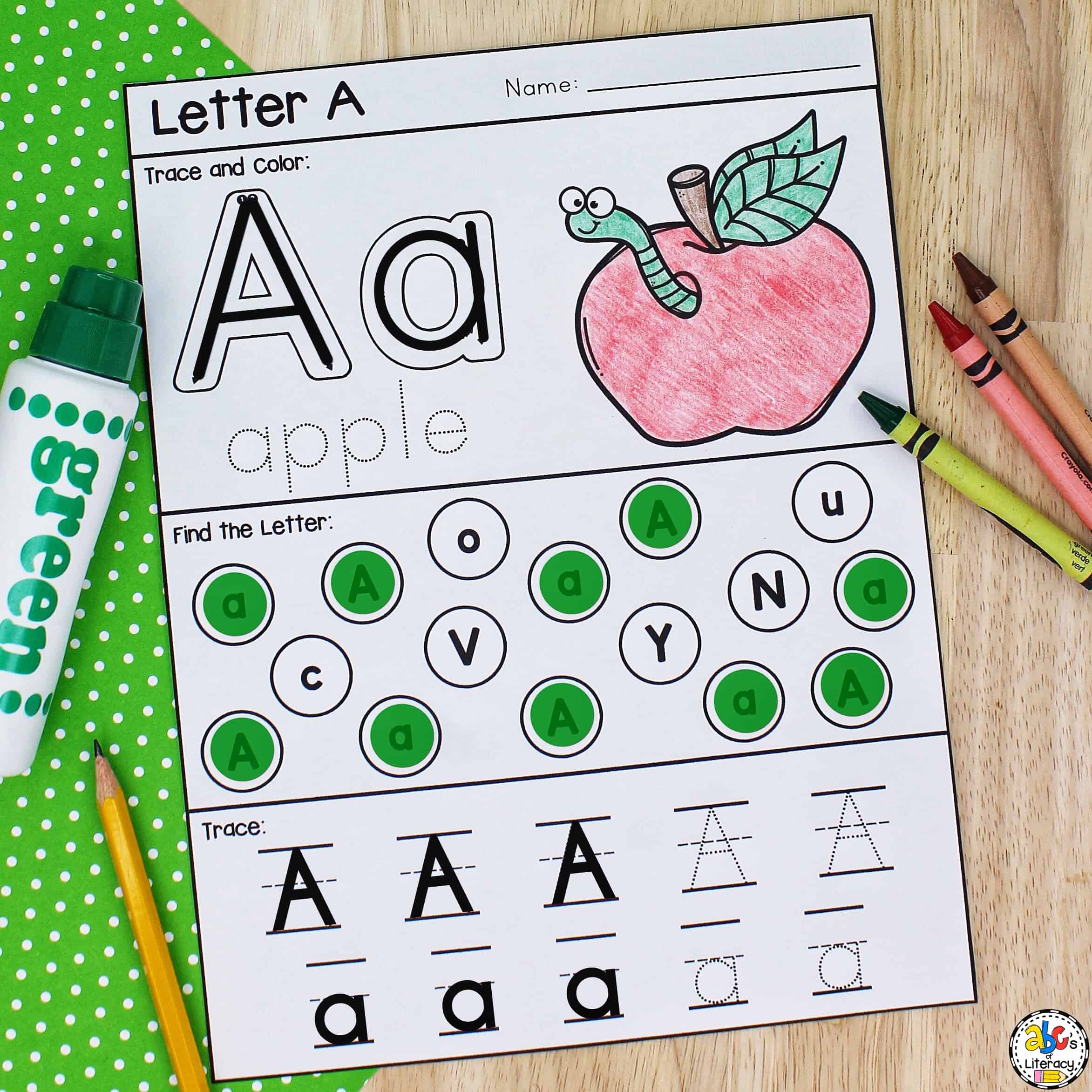 Letter A Printable Archives - ABCs of Literacy