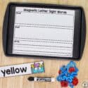 Magnetic Letter Sight Words Activity for Pre-Readers