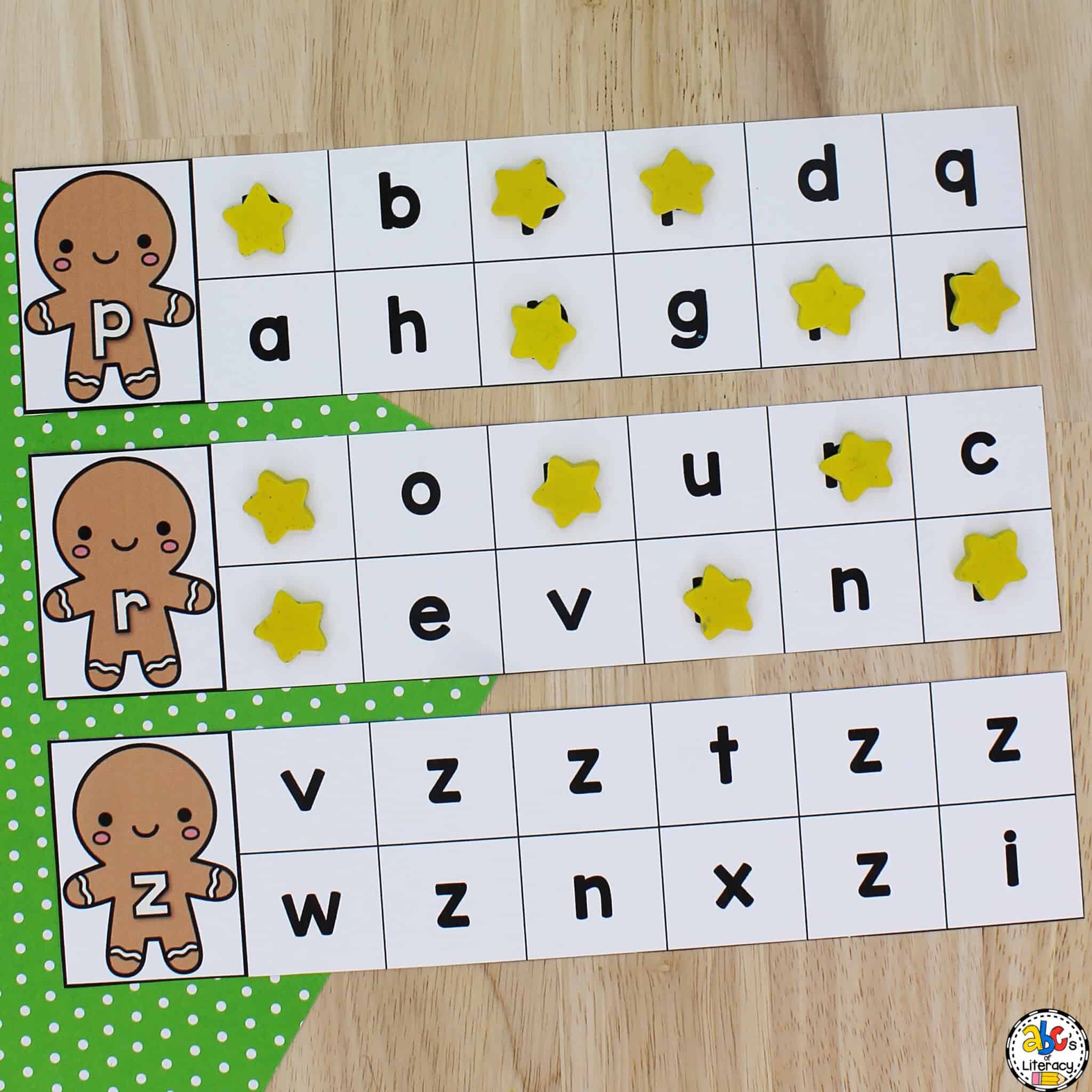 Gingerbread Man Alphabet Activities - ABCs of Literacy