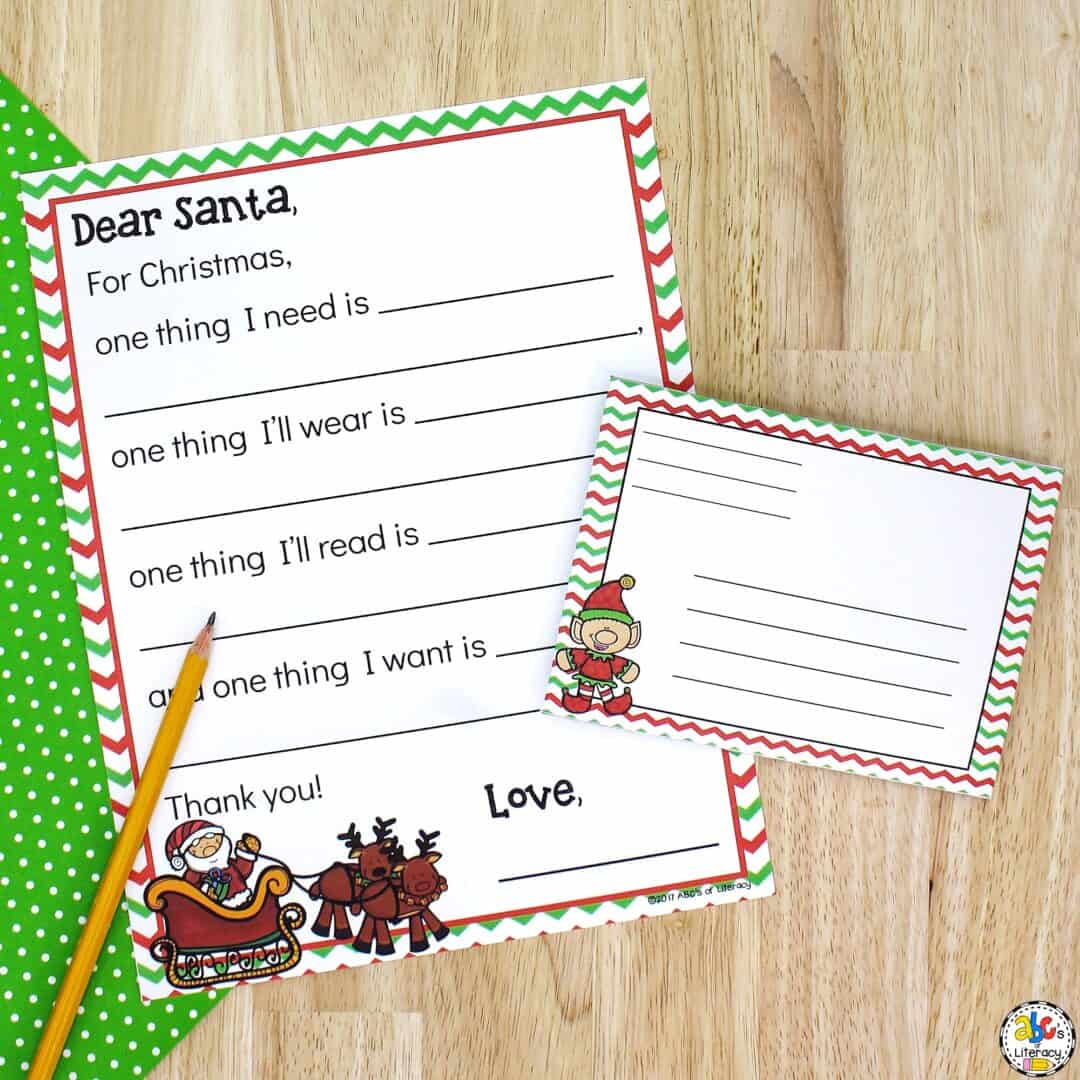 Letter to Santa Template: Holiday Writing Activity for Kids