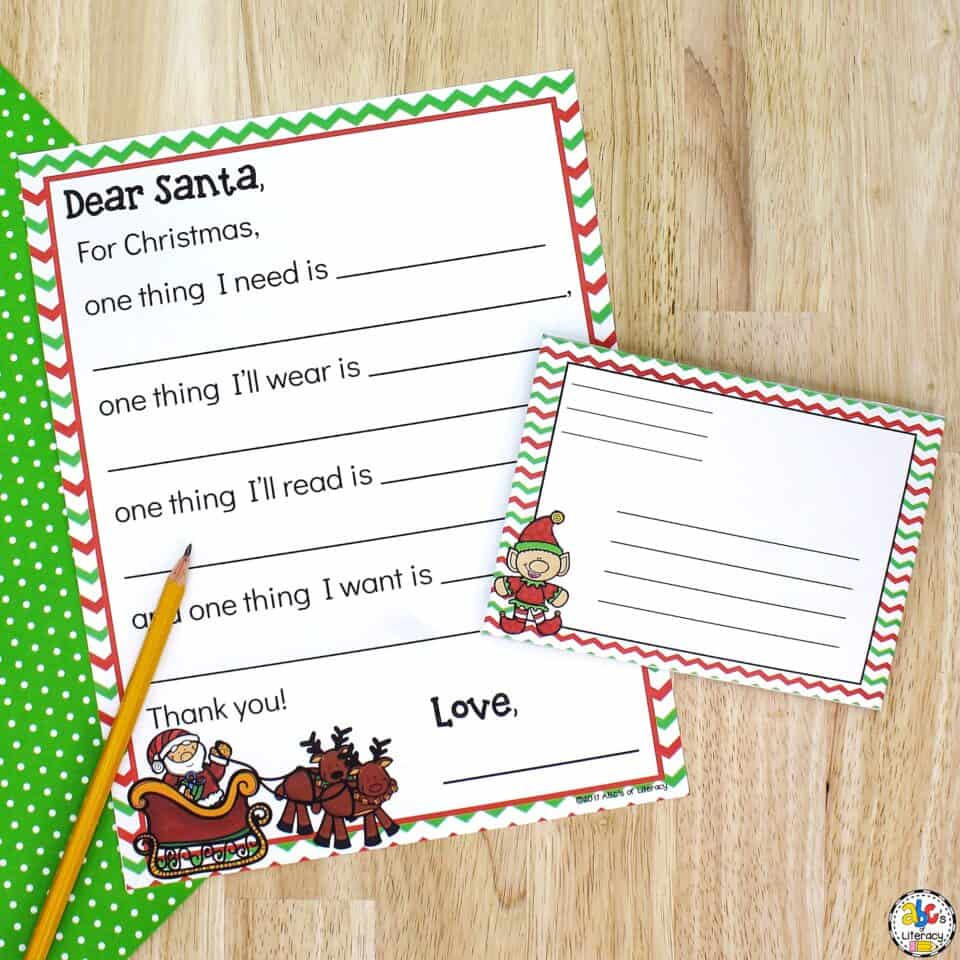 Letter to Santa Template: Holiday Writing Activity for Kids