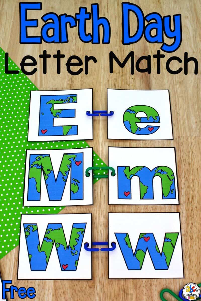 Earth Day Letter Match Activity