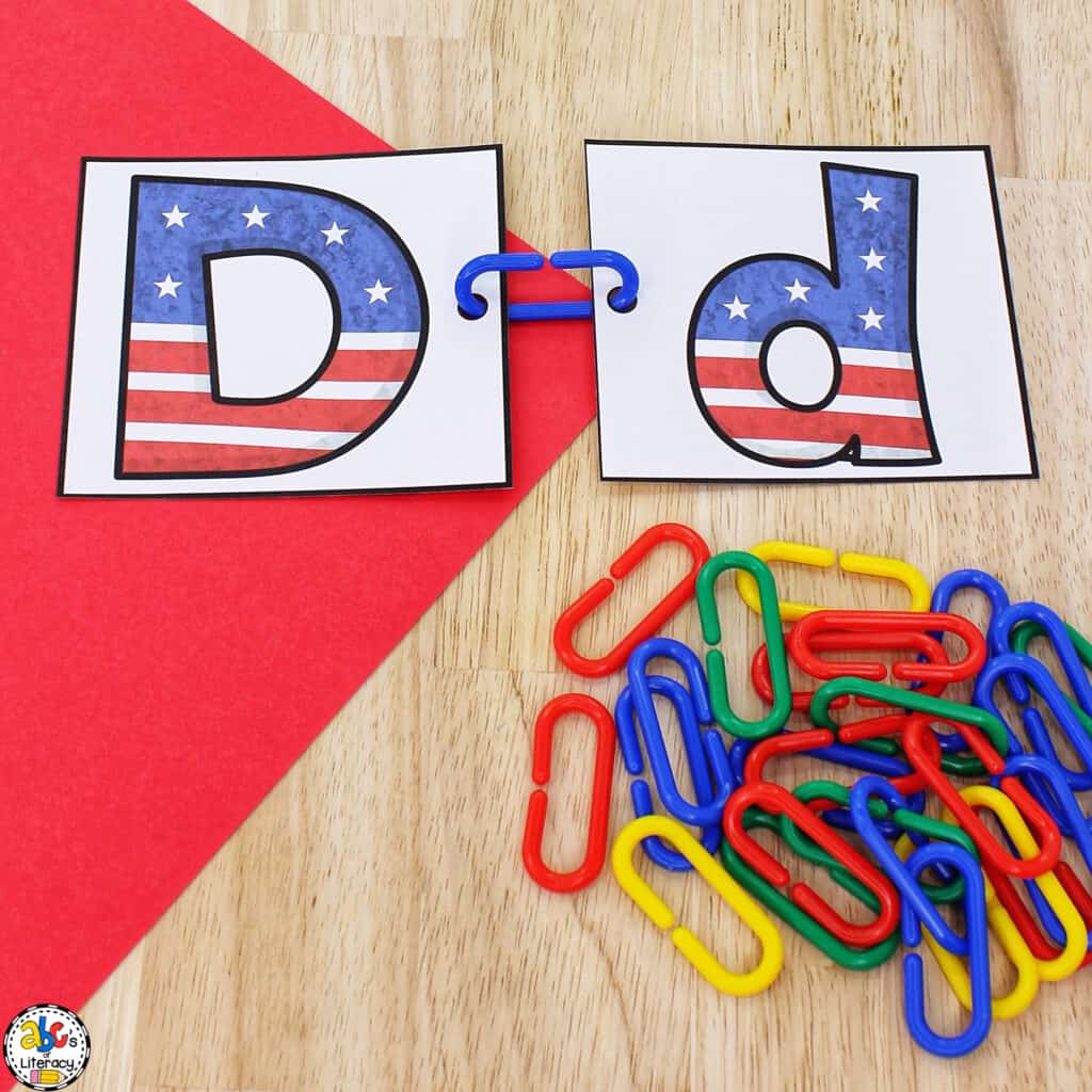 4th of July Letter Match Activity (with Free Printable)