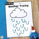Weather Tracing Worksheets: Free Preschool Worksheets
