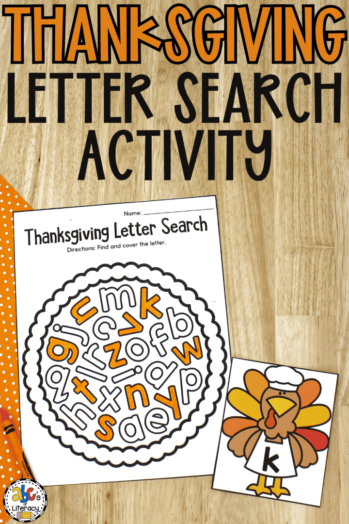 Thanksgiving Letter Search Activity