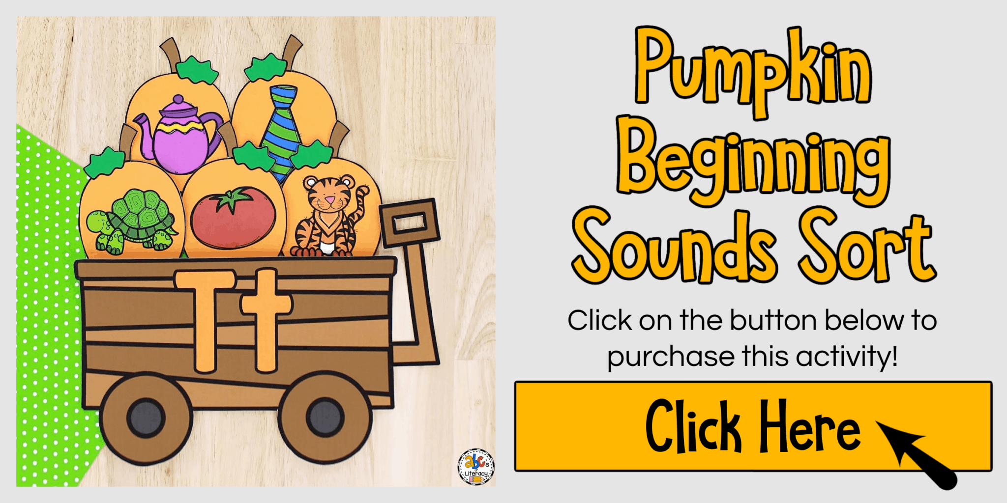 Pumpkin Beginning Sounds Sort Activity