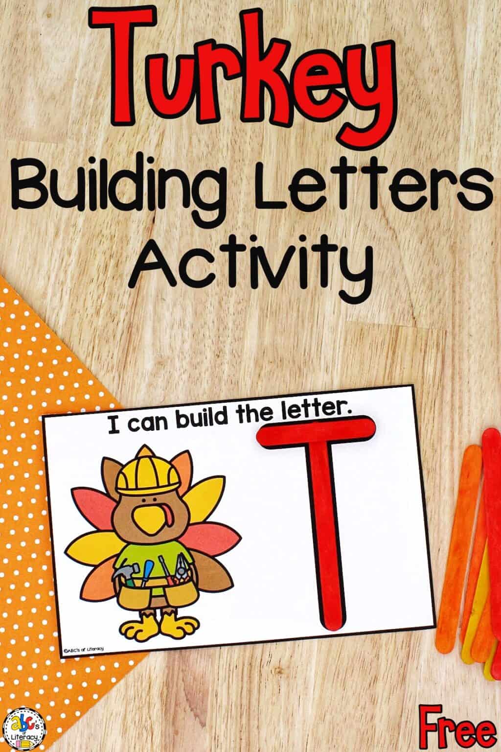 Turkey Building Letters Activity