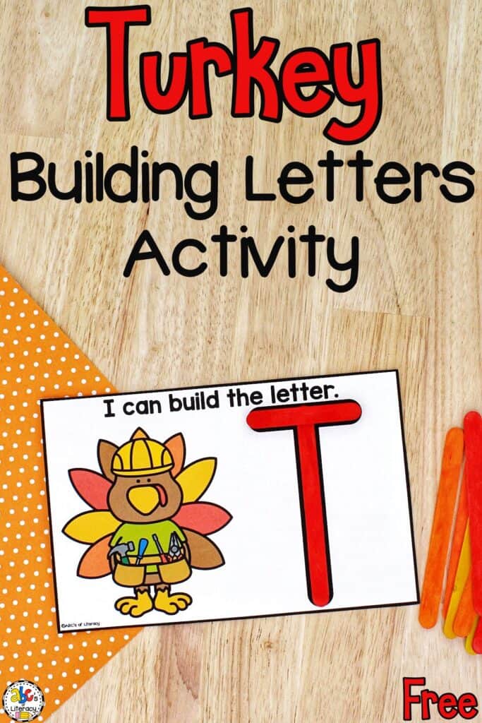 Turkey Building Letters Activity