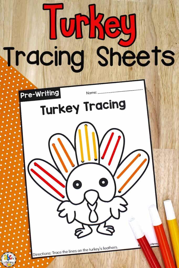 Turkey Tracing Worksheets