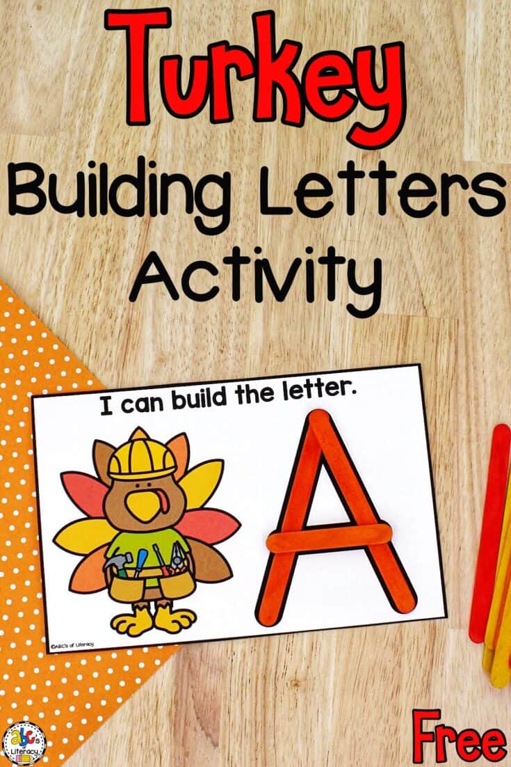 Turkey Building Letters Activity