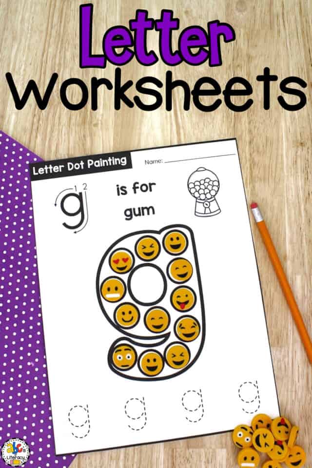 Letter Dot Painting Worksheets