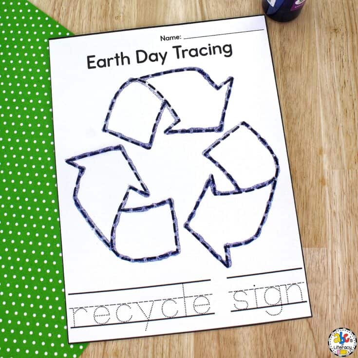 Earth Day Tracing Worksheets