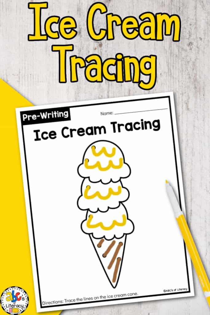 Ice Cream Tracing Worksheets