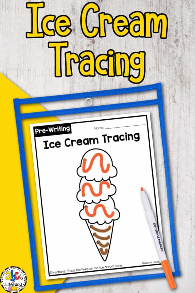 Ice Cream Tracing Worksheets