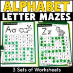 Back to School Letter Maze Worksheets