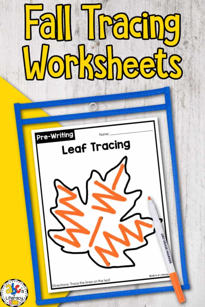 Fall Tracing Worksheets - ABCs of Literacy