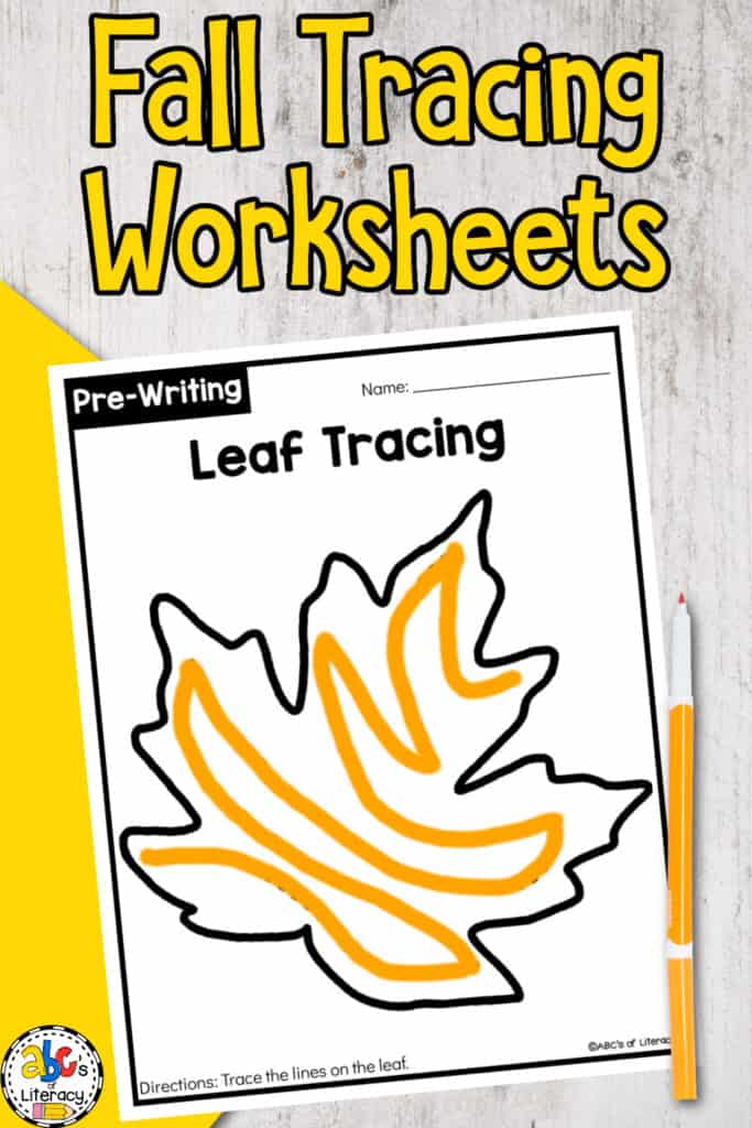 Fall Tracing Worksheets - ABCs of Literacy