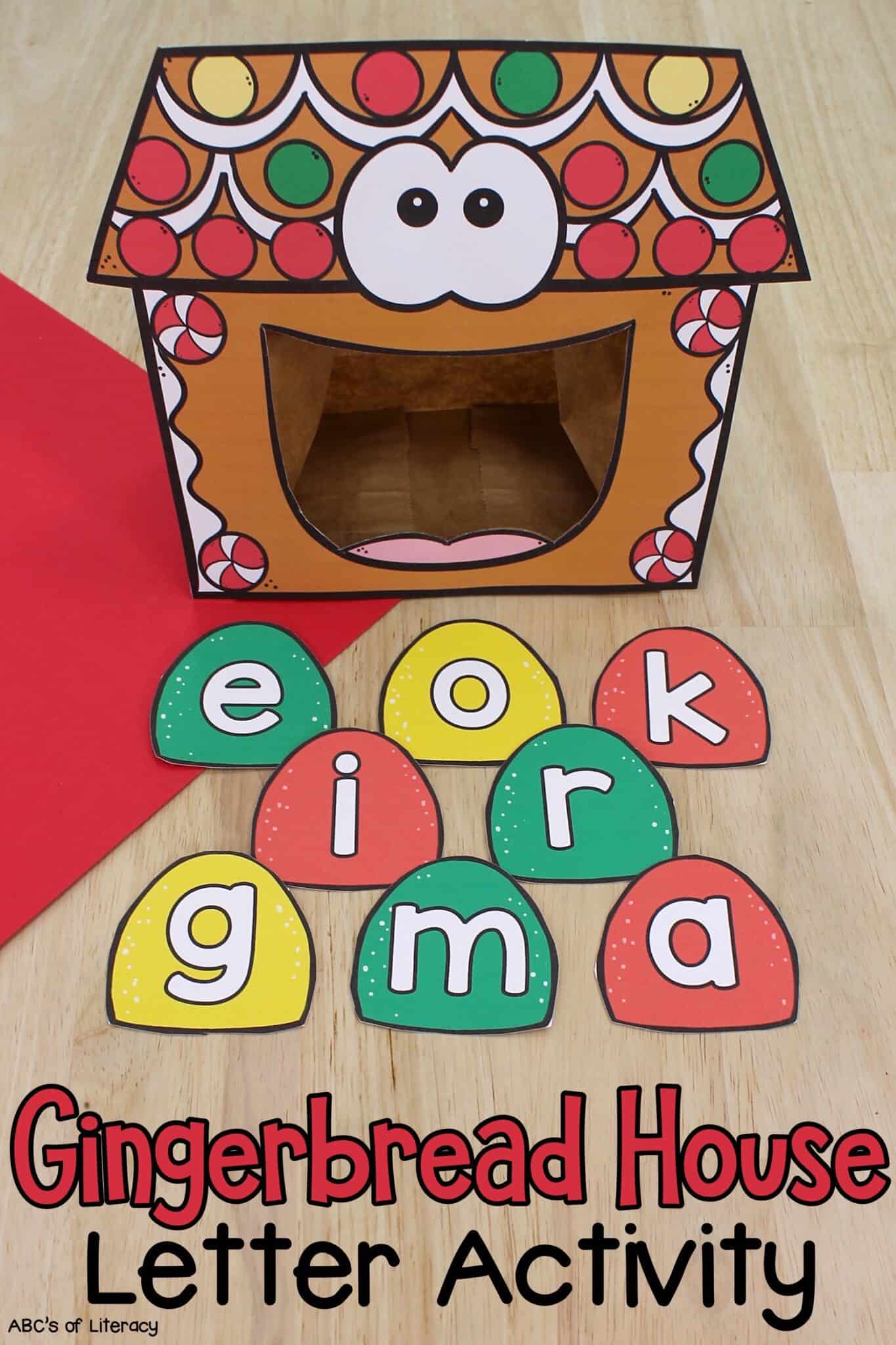 Gingerbread House Letter Recognition Activity