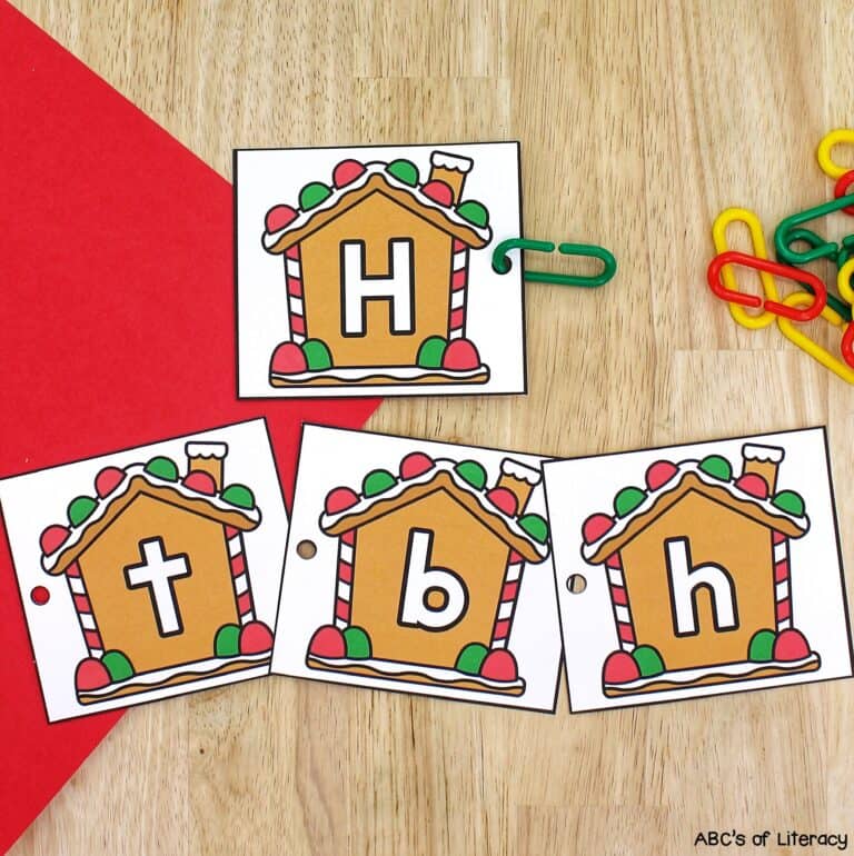 Gingerbread House Letter Matching Activity - ABCs of Literacy