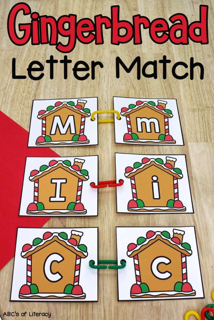 Gingerbread House Letter Matching Activity - ABCs of Literacy