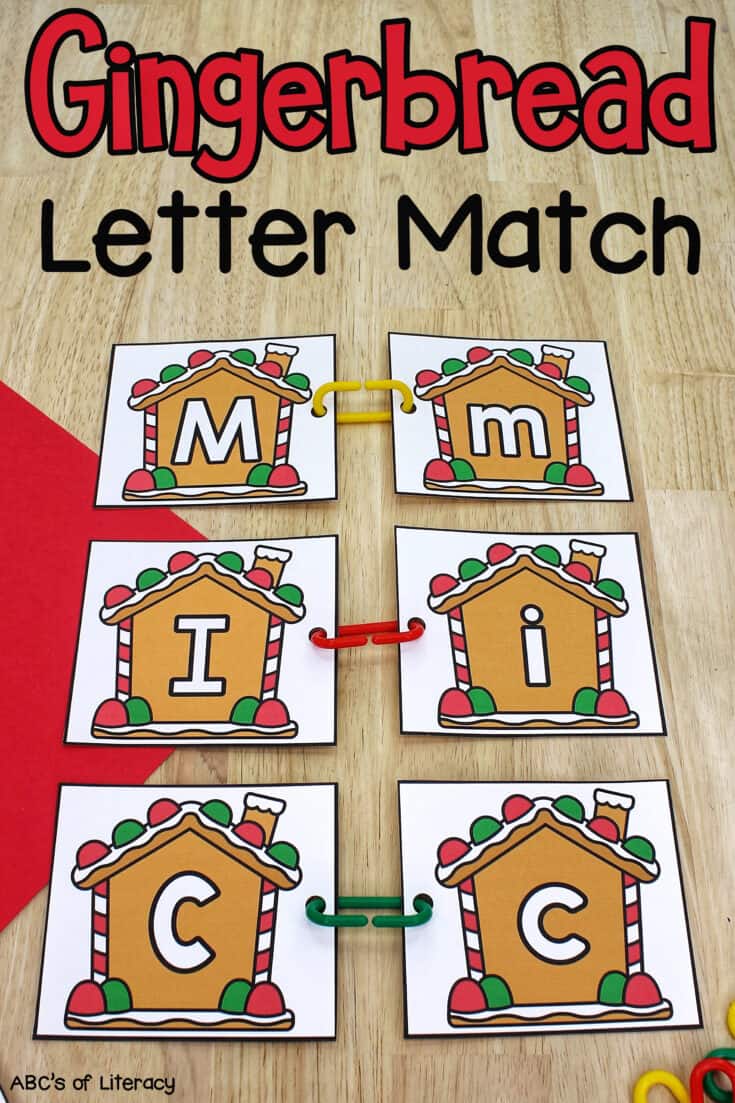 Gingerbread House Letter Matching Activity - ABCs of Literacy