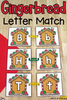 Gingerbread House Letter Matching Activity - ABCs of Literacy