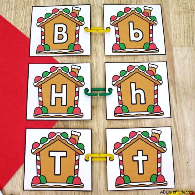 Gingerbread House Letter Matching Activity - ABCs of Literacy