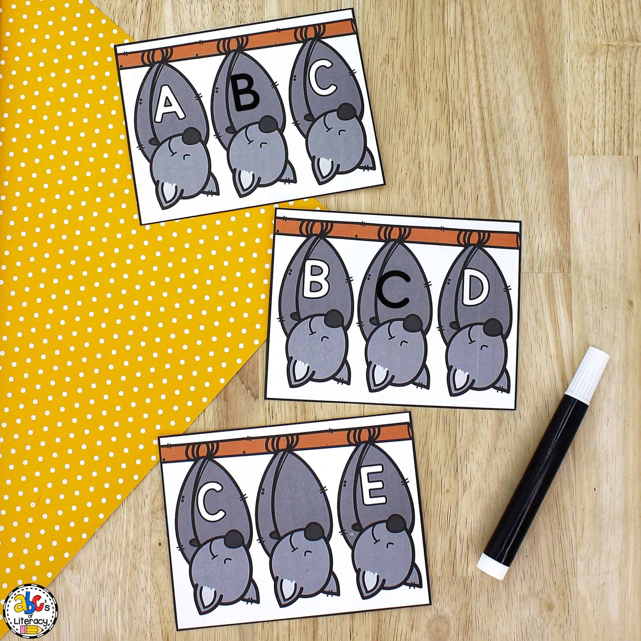 Hibernating Bats Letter Order Activity