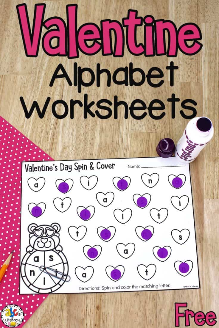 Valentine Alphabet Worksheets
