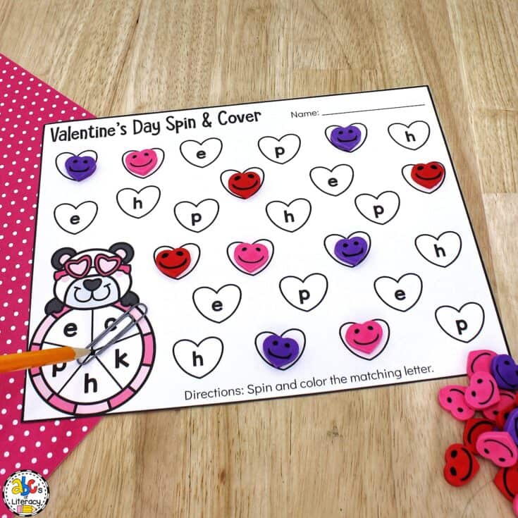 Valentine Alphabet Worksheets