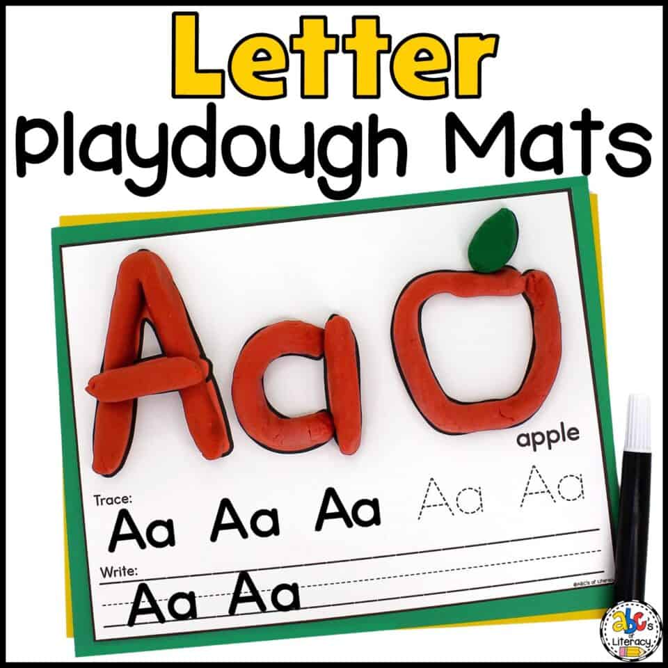 Dinosaur Alphabet Playdough Mats