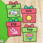 Christmas Present CVC Words Activity