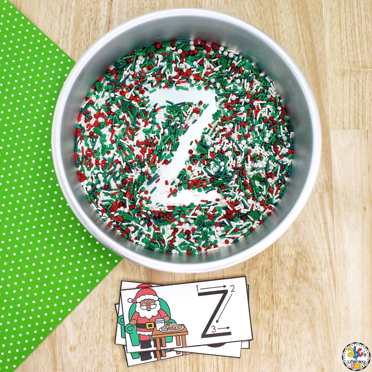 Christmas Cookie Alphabet Writing Tray
