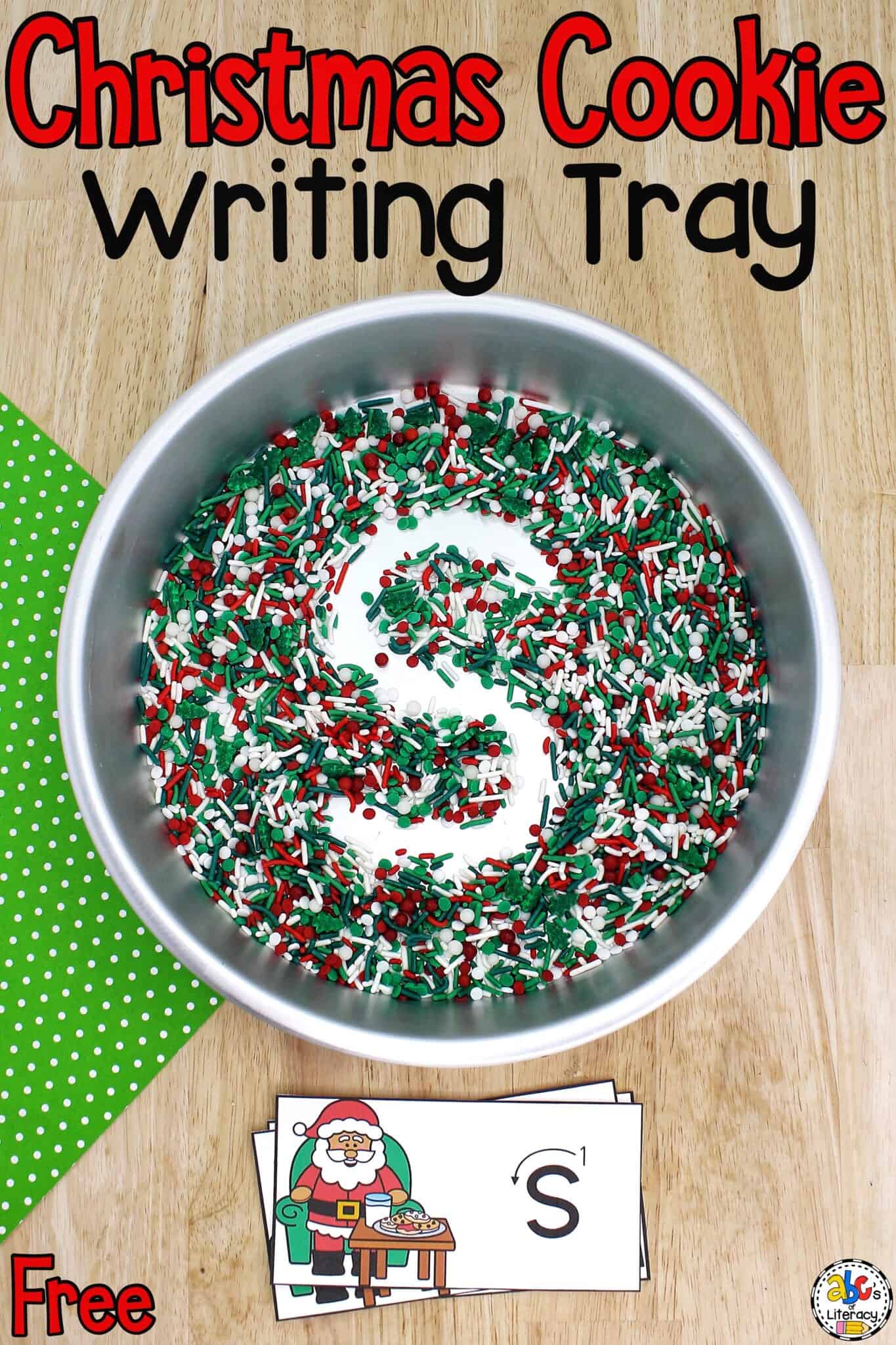 Christmas Cookie Alphabet Writing Tray
