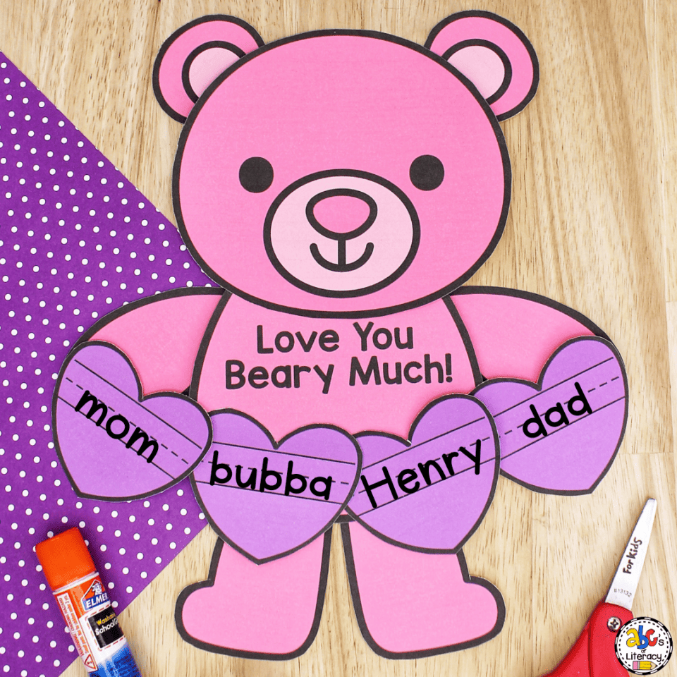 Valentine's Day Writing Craft - ABCs of Literacy
