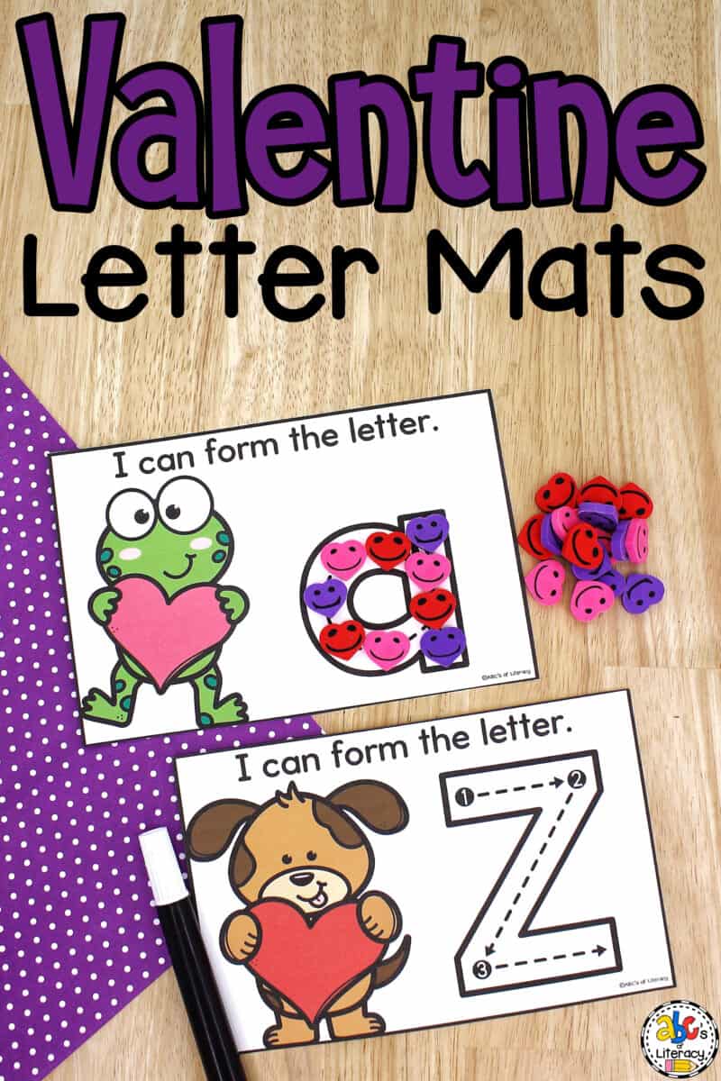 Valentine Letter Tracing Cards