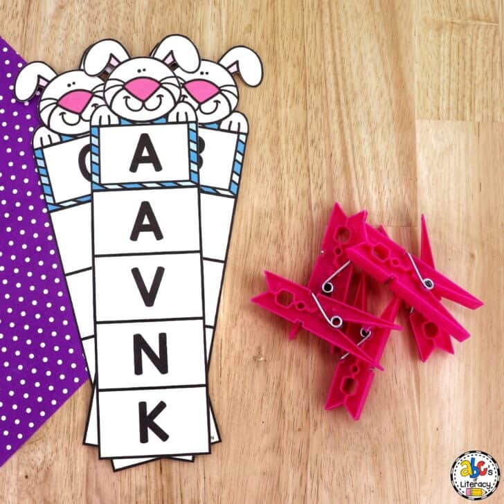 Easter Alphabet Clip Cards