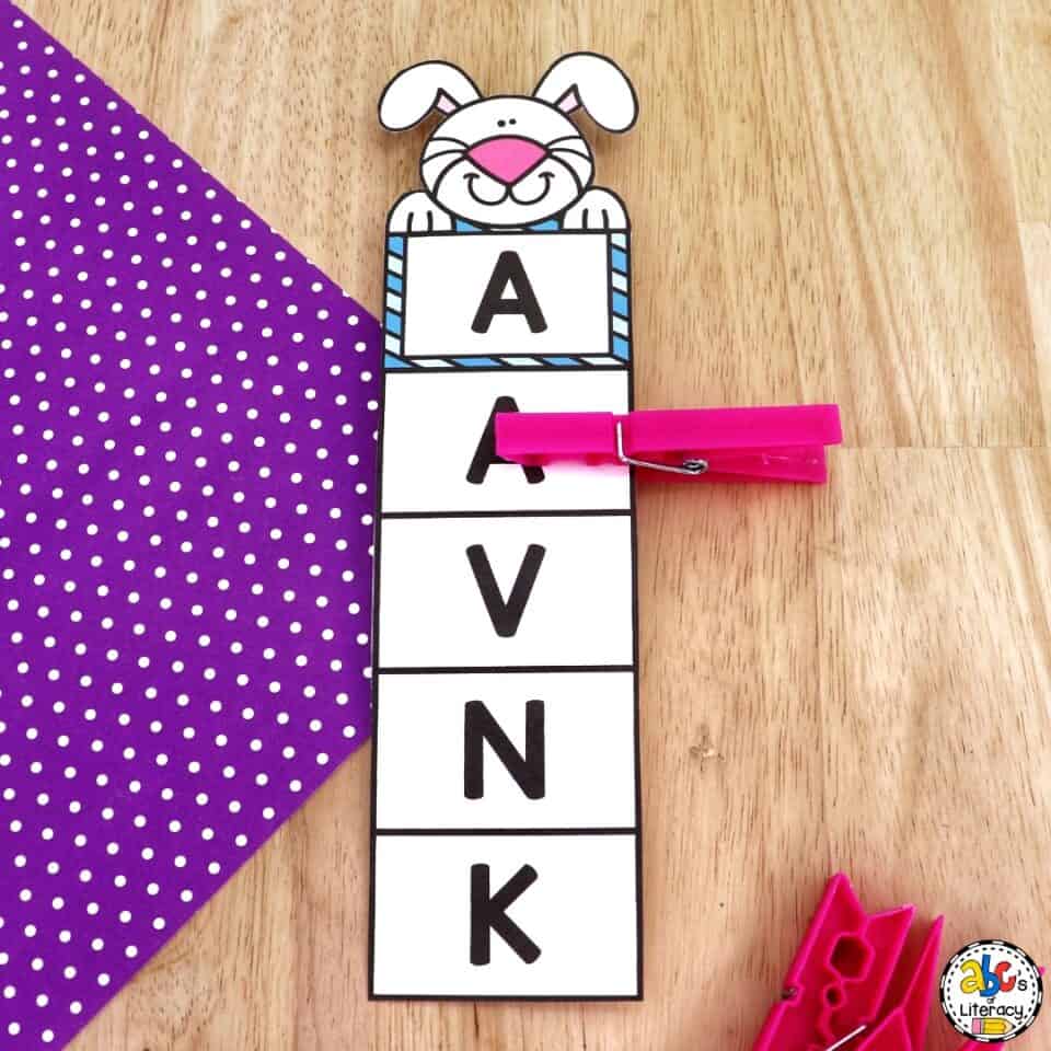 Easter Alphabet Clip Cards