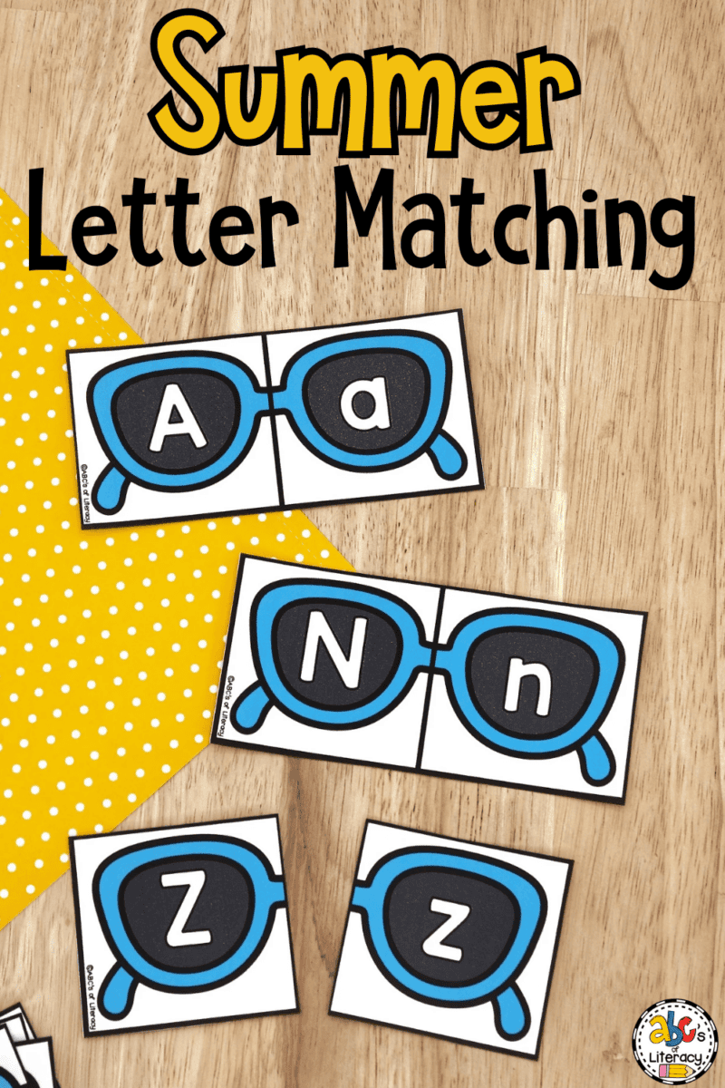 Summer Letter Matching Puzzles
