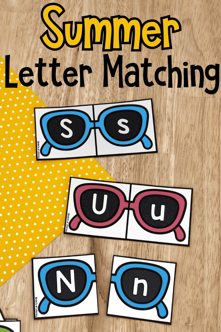 Summer Letter Matching Puzzles