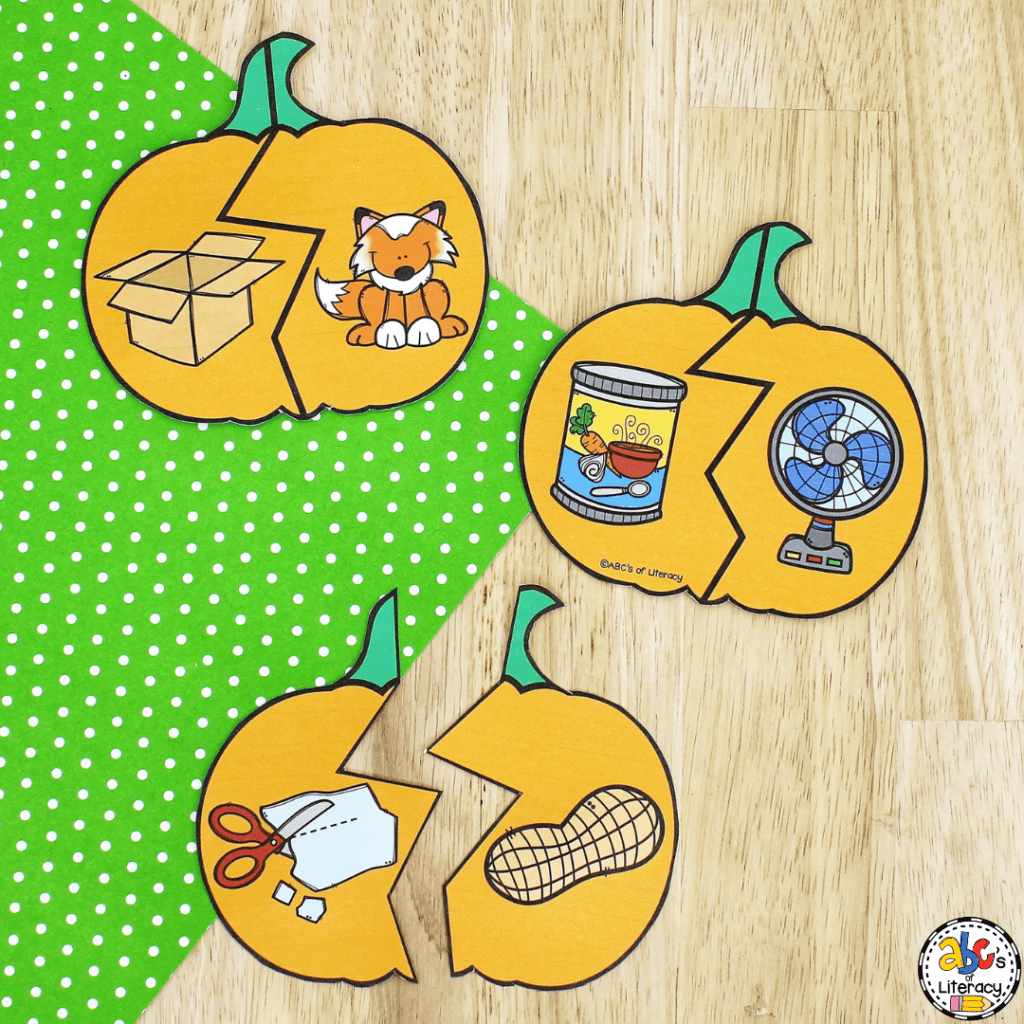 Pumpkin Rhyming Puzzles