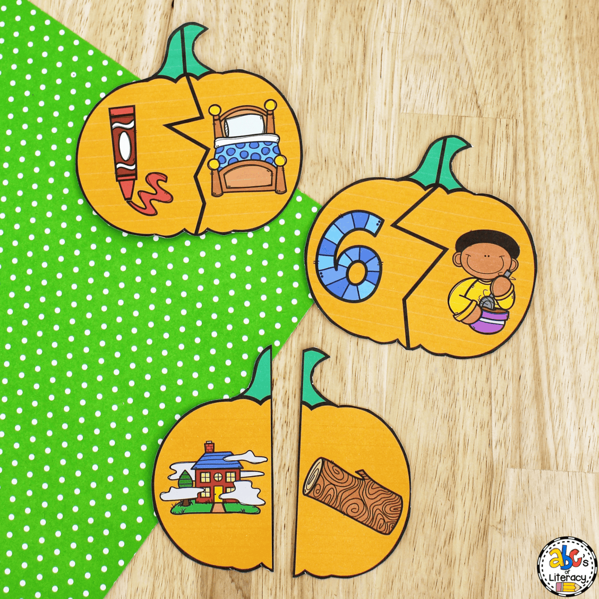 Pumpkin Rhyming Puzzles