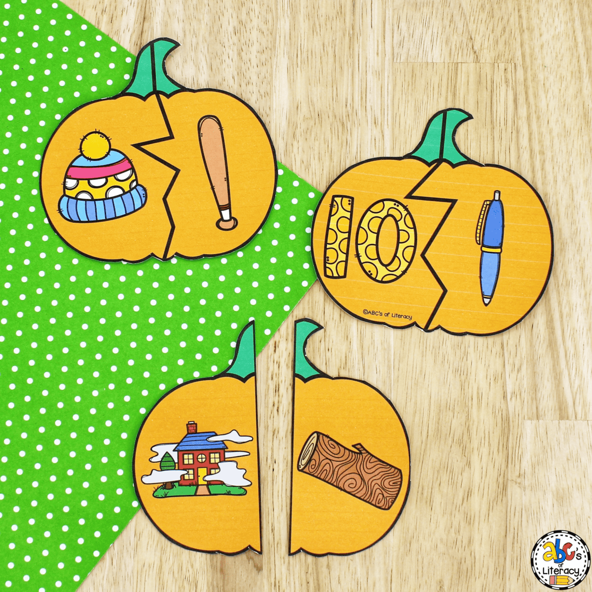 Pumpkin Rhyming Puzzles