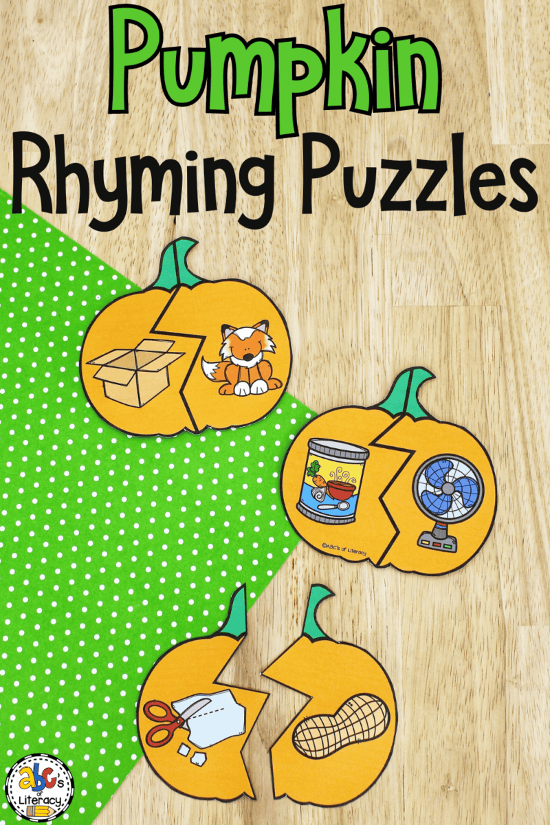 Pumpkin Rhyming Puzzles