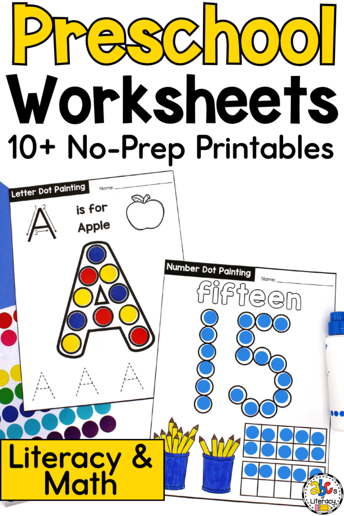 Preschool Review Worksheets