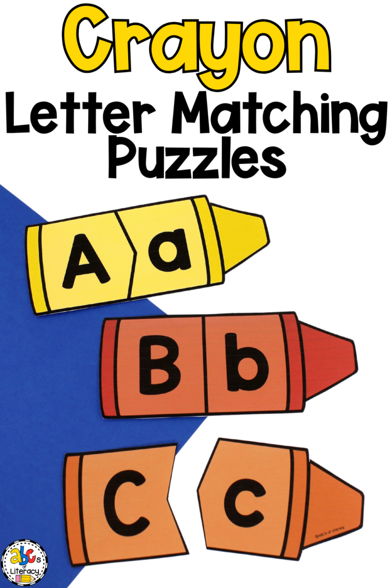 Back to School Letter Matching Puzzles